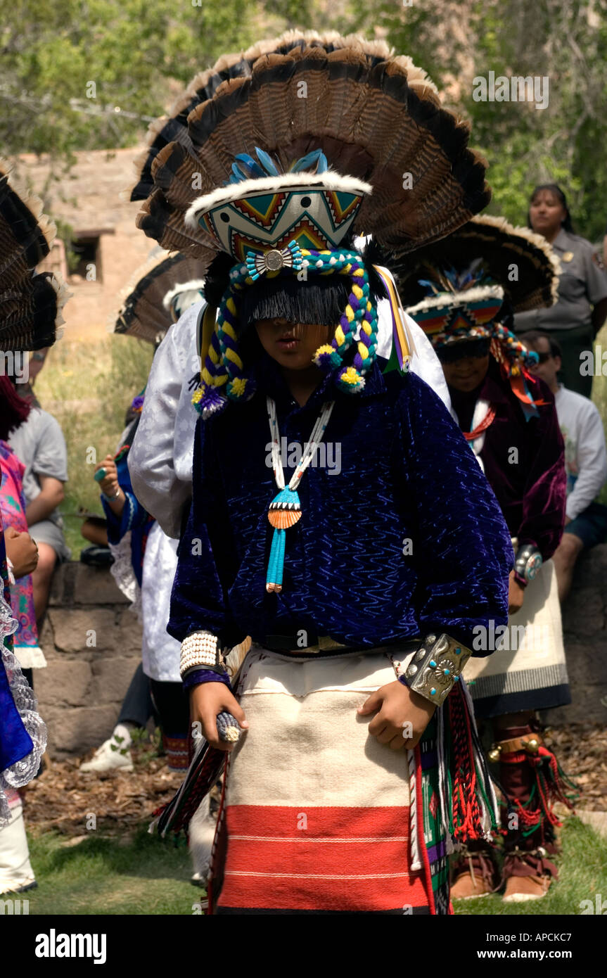 Zuni Pueblo dancers preforming traditional dances at Bandelier National ...