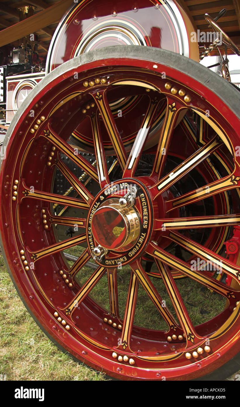 Traction engine wheel Stock Photo - Alamy