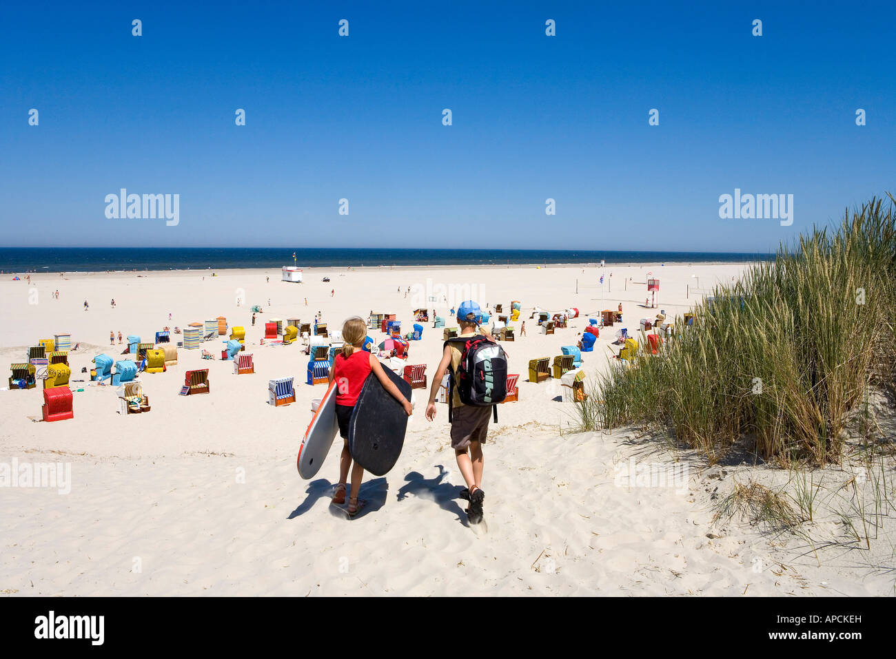 Beach, Juist, the East Frisians, Germany Stock Photo - Alamy