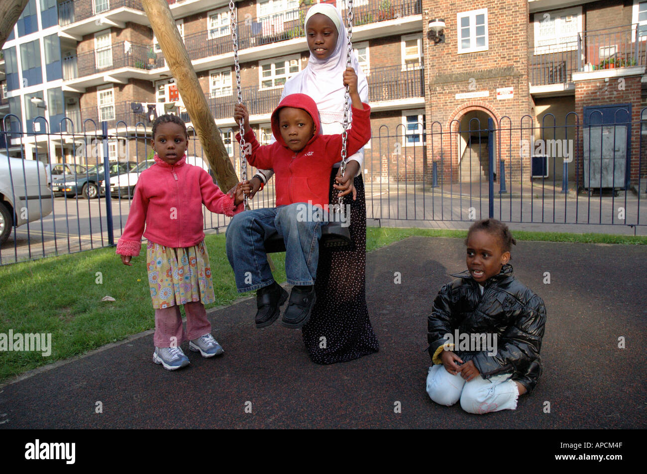Housing estate uk children hi-res stock photography and images - Alamy
