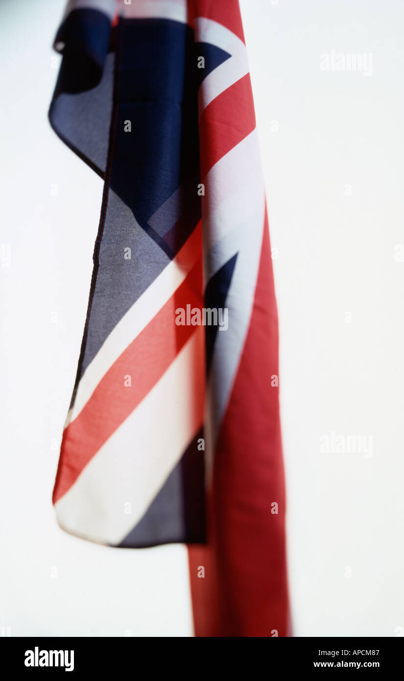 Union jack flag hanging down Stock Photo - Alamy