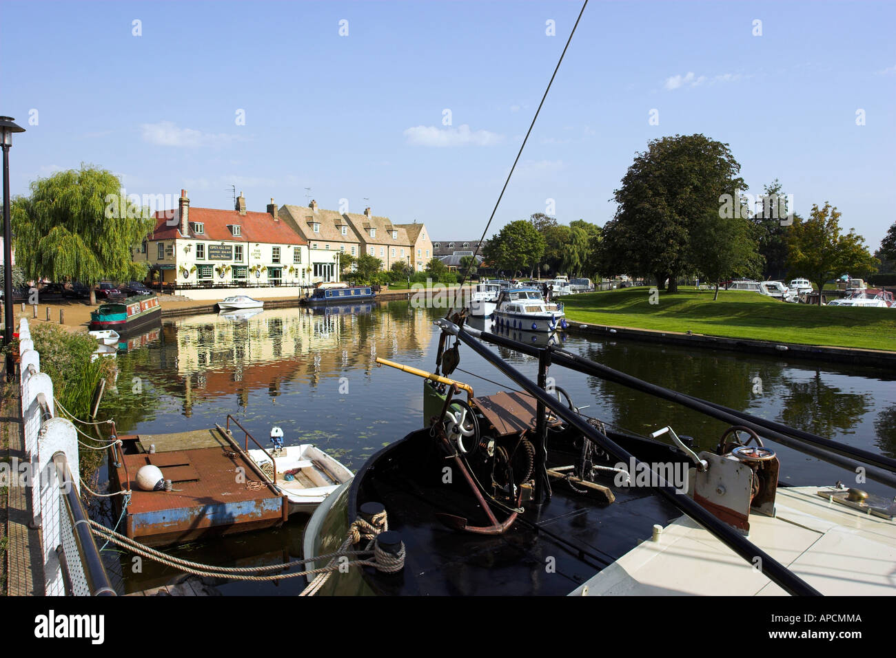 Ely Marina on the Great River Ouse, Cambridgeshire, England Stock Photo ...