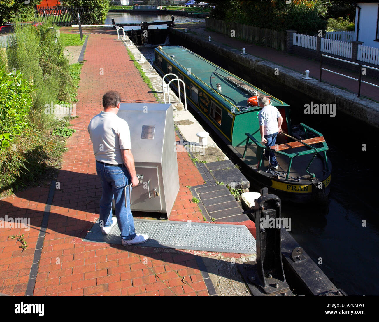River Stort Navigation Burnt Mill Lock Stock Photo - Alamy