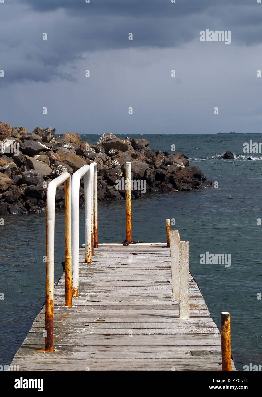 Old Angling Jetty Stock Photo - Alamy