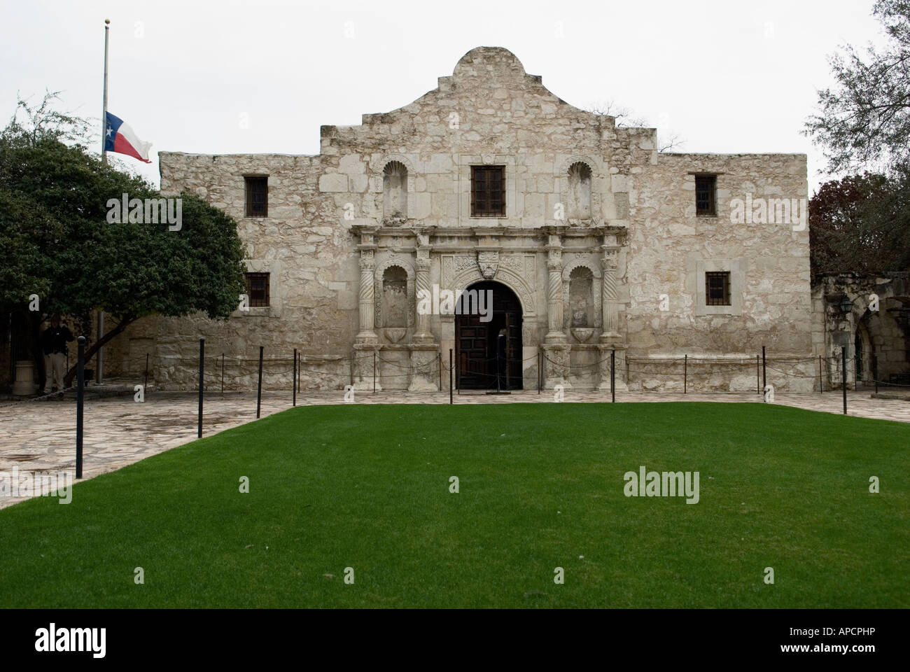 Exterior front view of the Alamo in downtown San Antonio Texas Stock ...