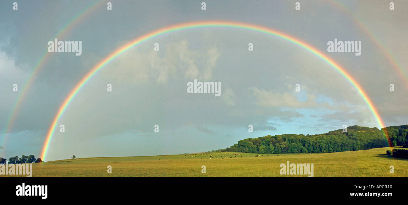 2 pots of Gold Stock Photo - Alamy