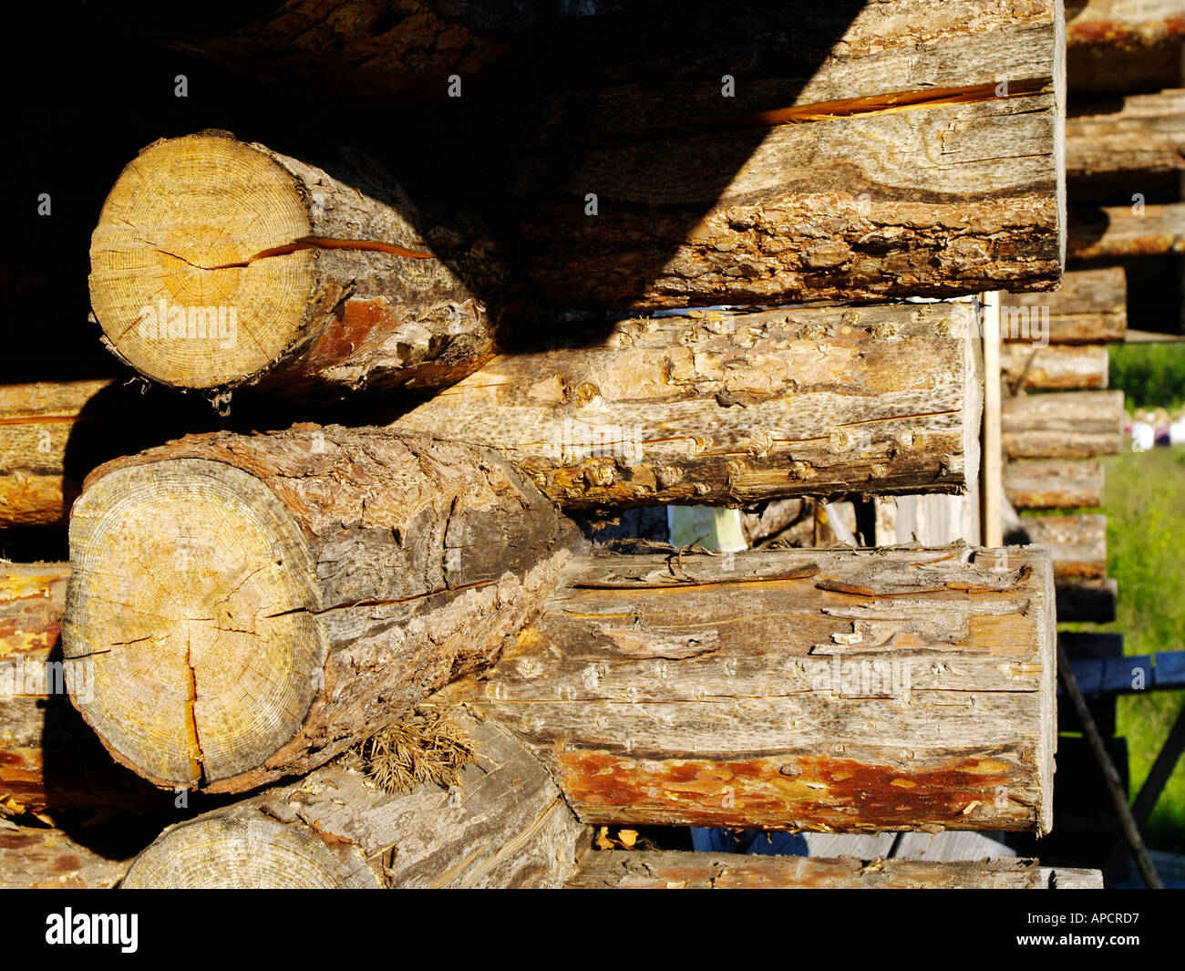 Blockhouse construction method hi-res stock photography and images - Alamy