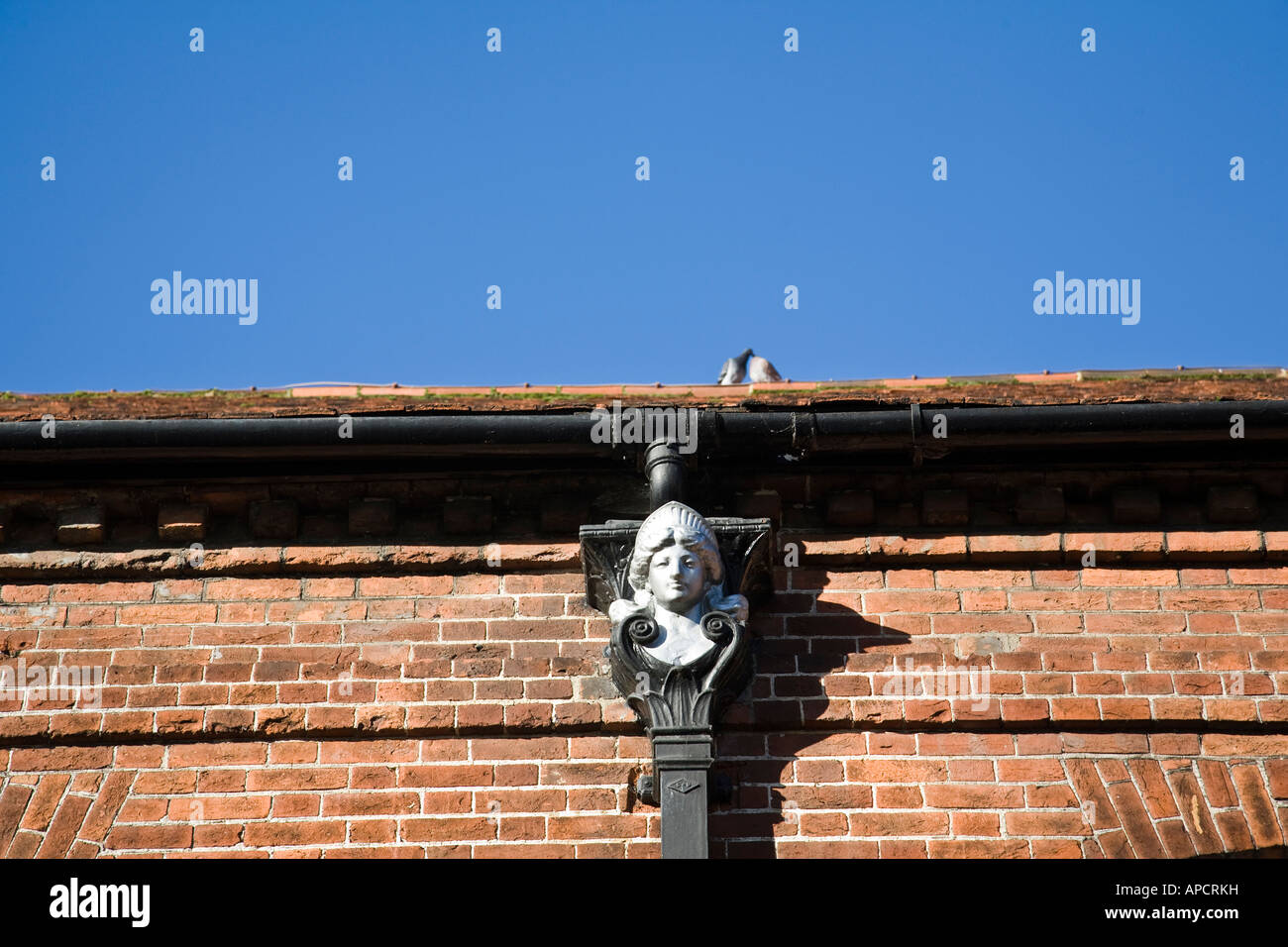 Part of the Mill Studio, Guildford, with its ornate downpipe and head ...