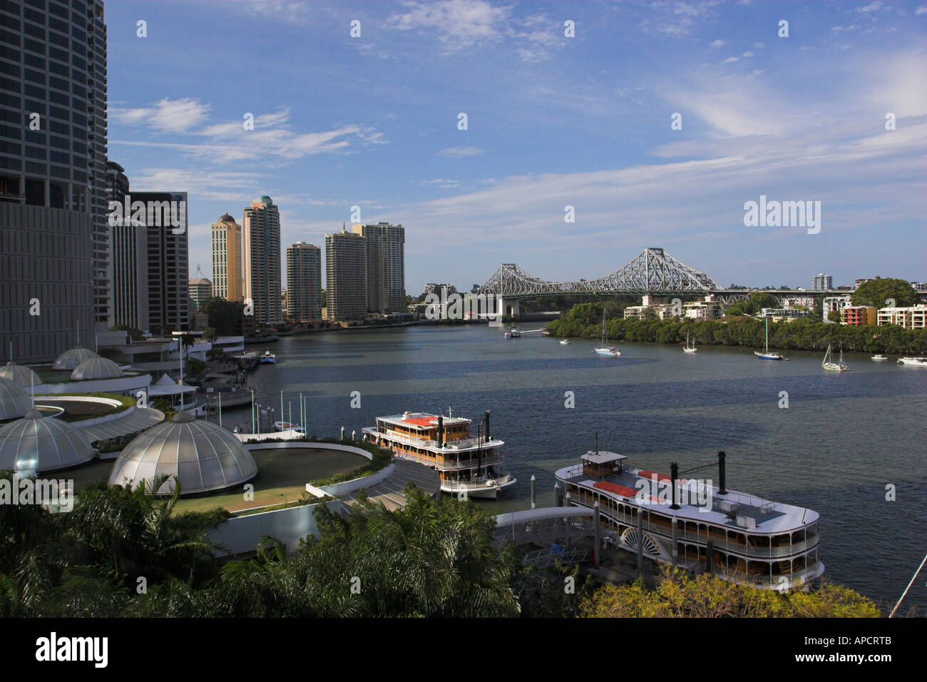 View along the Brisbane River from the Riverside Centre to the Story ...