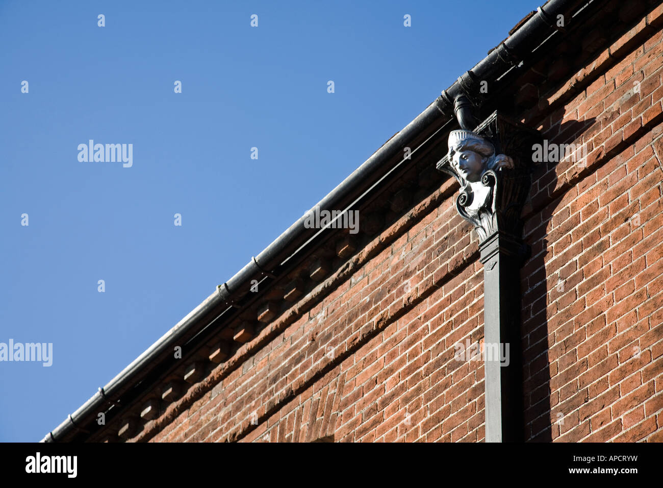 Part of the Mill Studio, Guildford, with its ornate downpipe and head ...