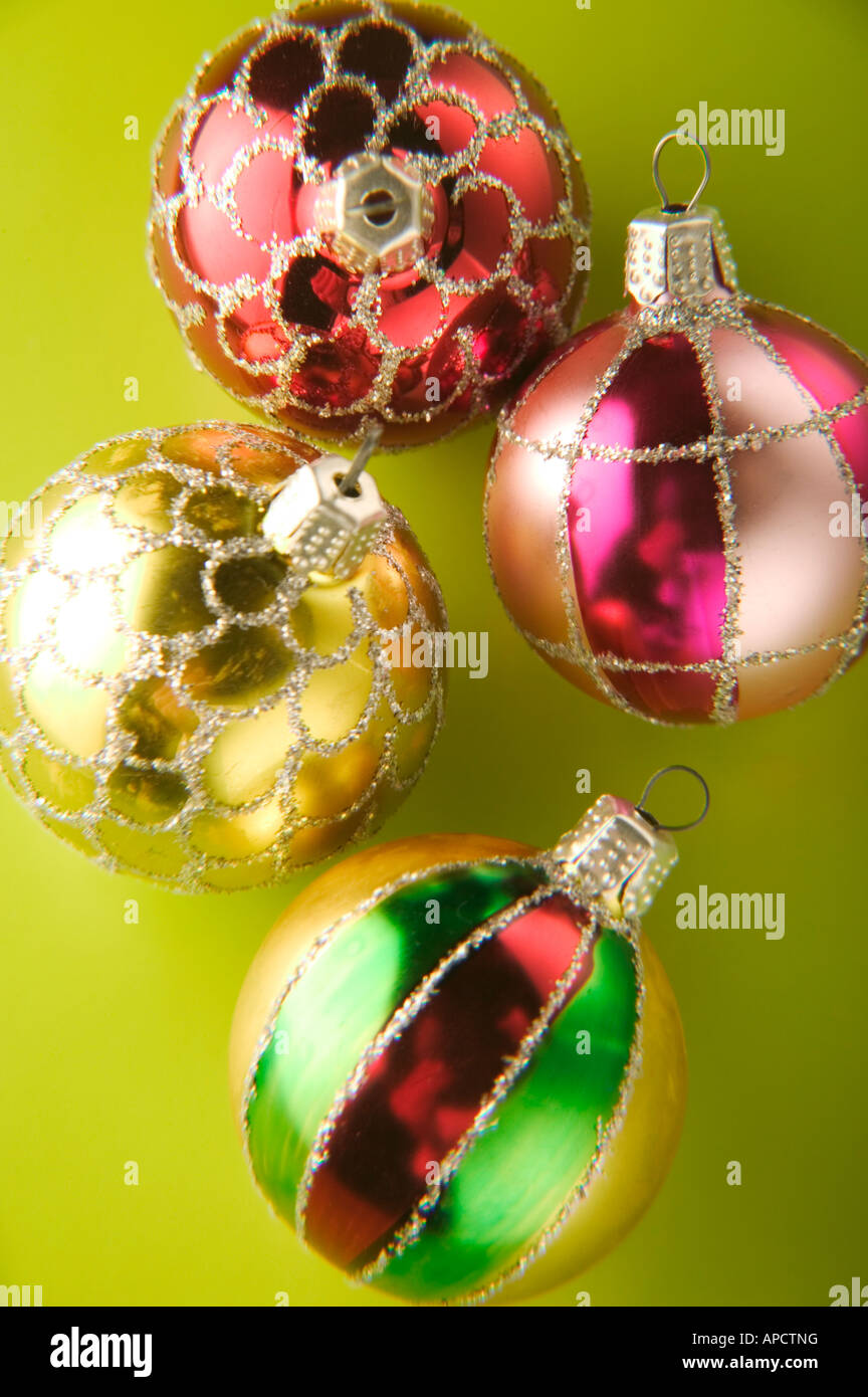 Colorful Christmas ornaments Stock Photo - Alamy
