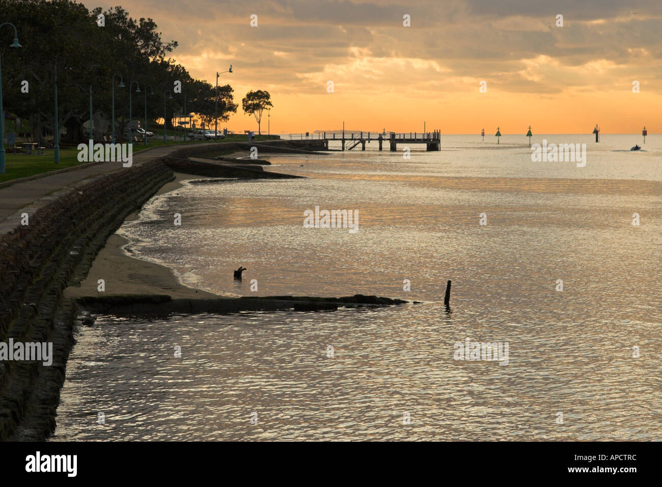 View seawards towards Baxters Wharf from Cabbage Tree Creek Shorncliffe ...