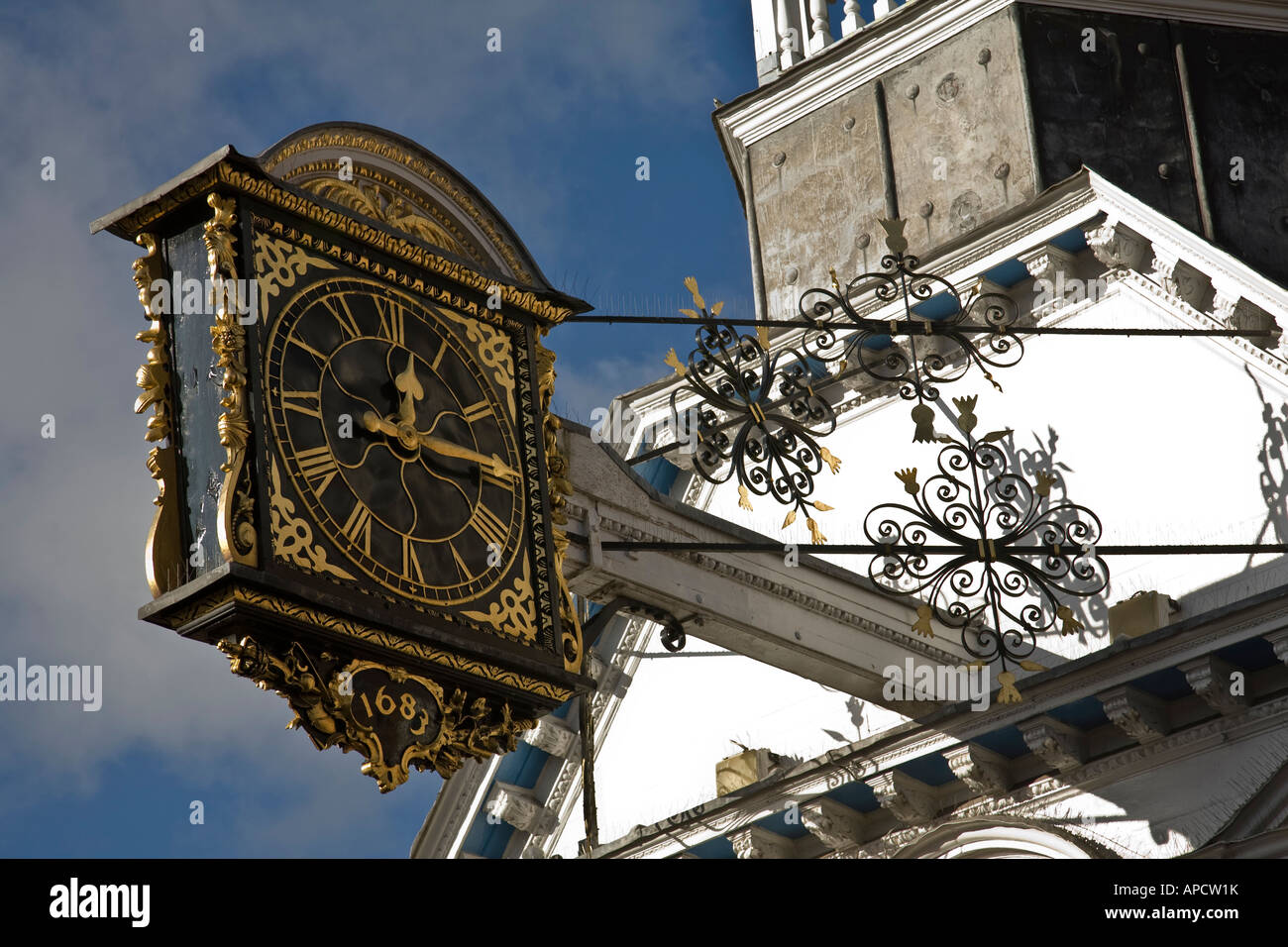 The Guildhall clock, Guildford High Street, Guildford, Surrey, England ...
