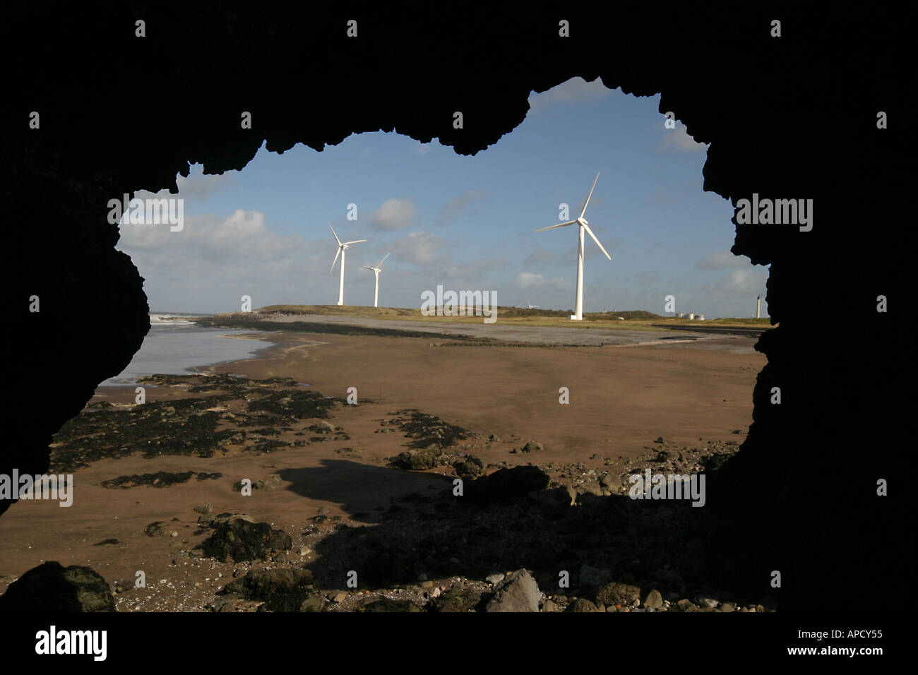 Wind farms on the north sea coast hi-res stock photography and images ...