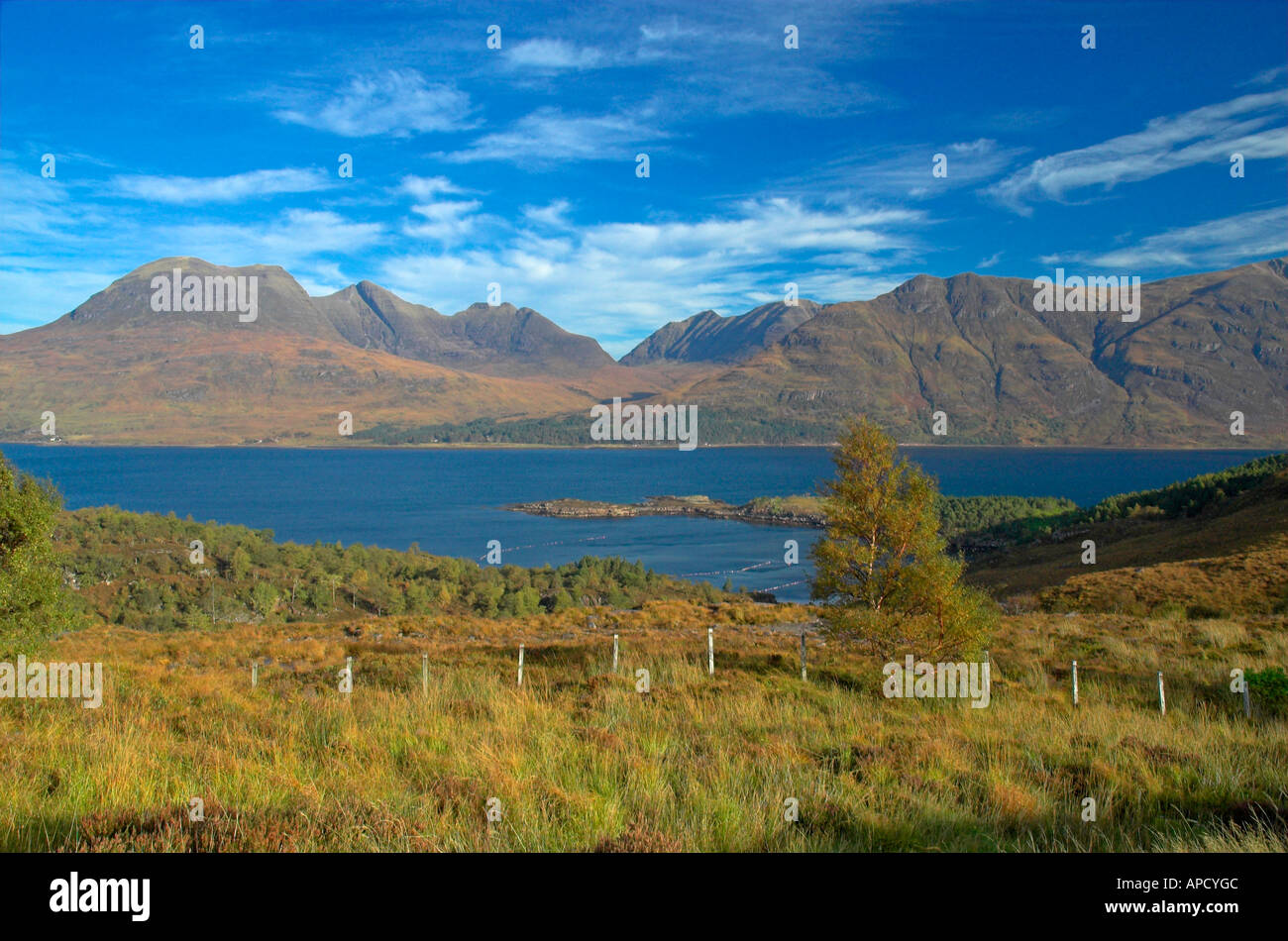 Upper Loch Torridon and Ben Alligin Torridon Highland Stock Photo - Alamy