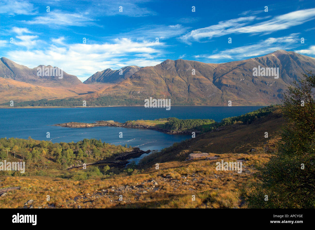 Upper Loch Torridon and Ben Alligin Torridon Highland Stock Photo - Alamy