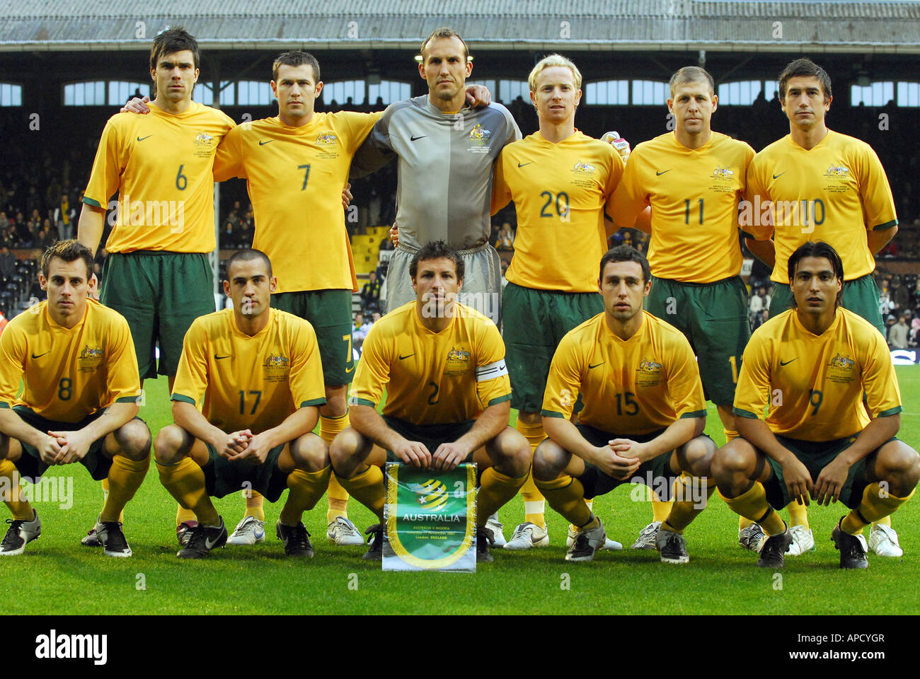 Australia team line up before the game Socceroos vs Nigeria November 17 ...