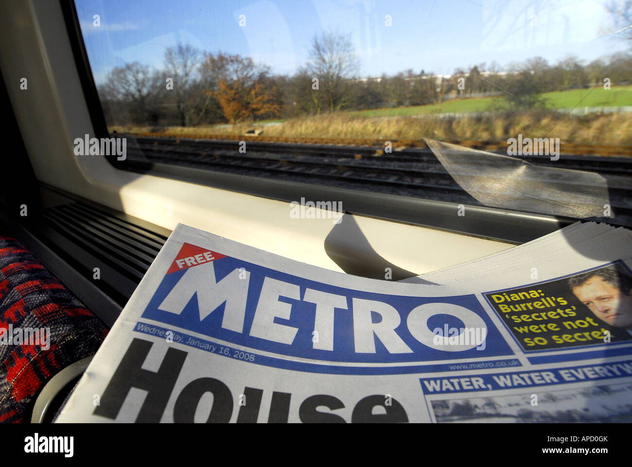 Free London daily Newspaper the Metro on the central line Tube ...