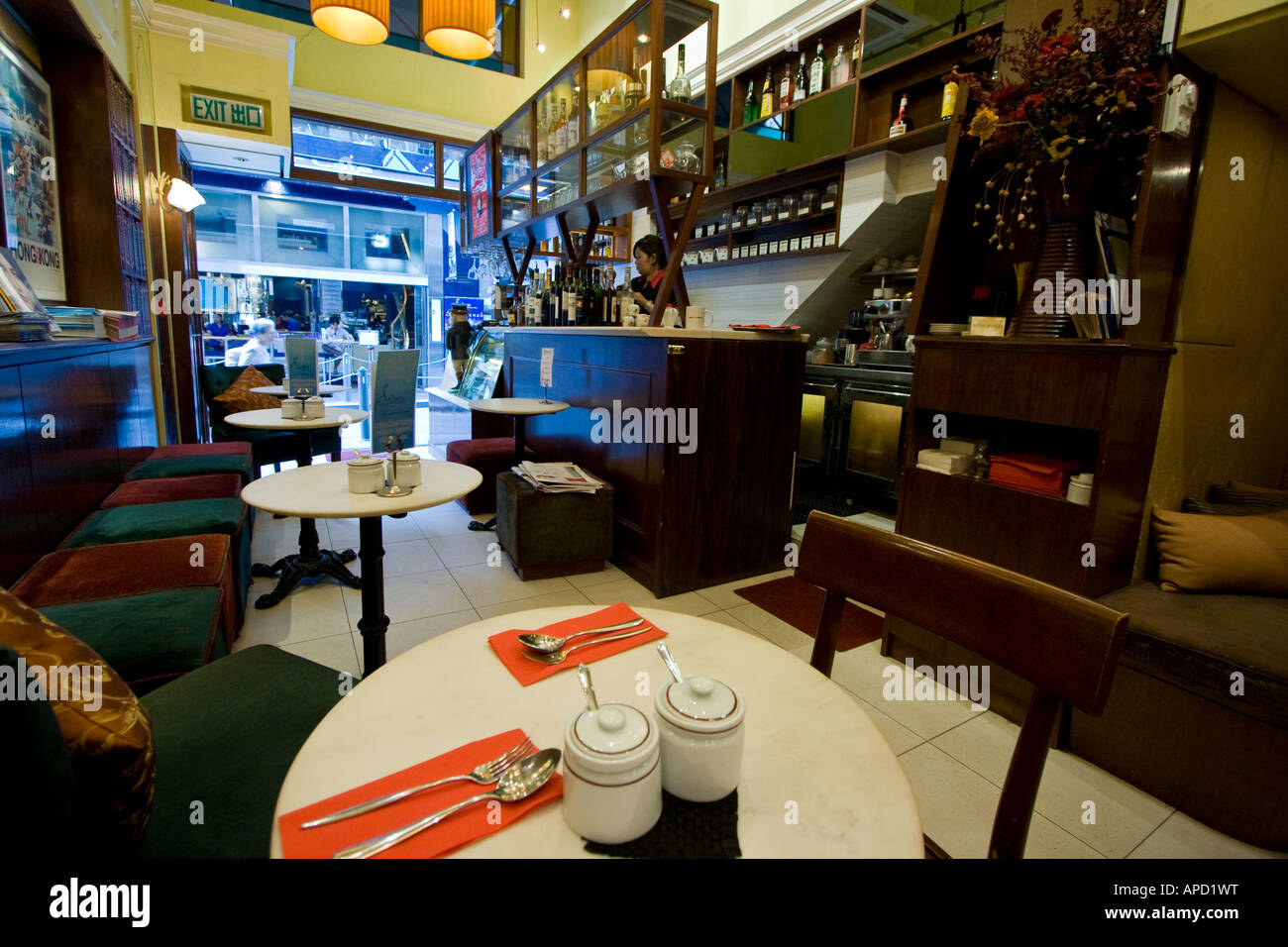 Western Style Cafe Central Midlevels Hong Kong Stock Photo - Alamy