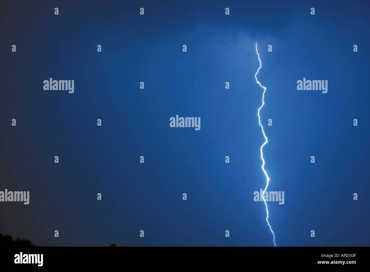 Storm clouds and lightning bolt Stock Photo - Alamy