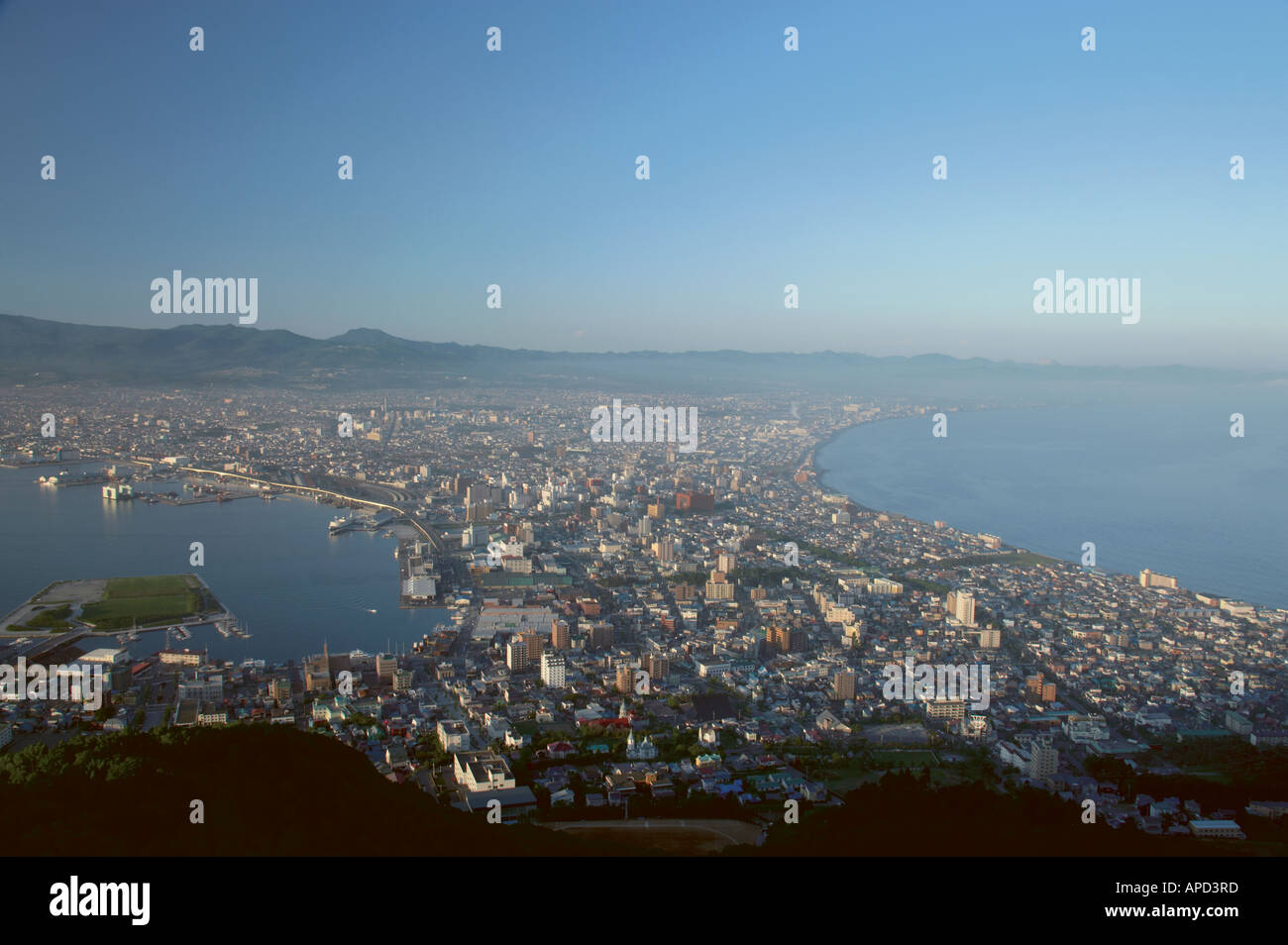 Elevated view of Hakodate Hokkaido Japan Stock Photo - Alamy