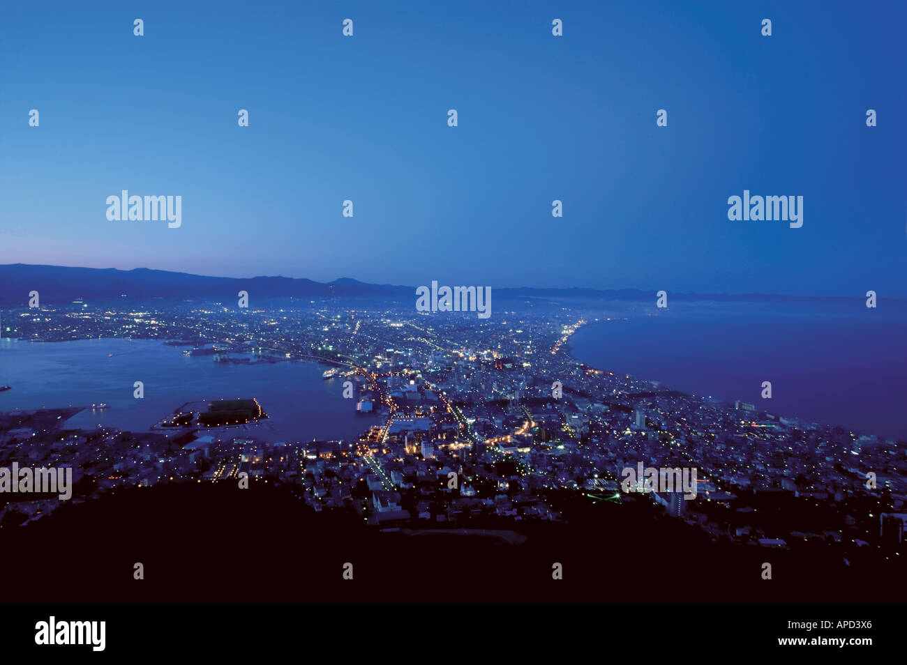 Hakodate Bay at dusk Hokkaido Japan Stock Photo - Alamy