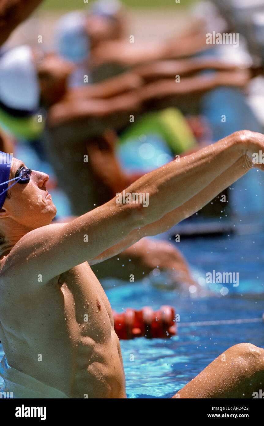 Sport swimming start backstroke hi-res stock photography and images - Alamy