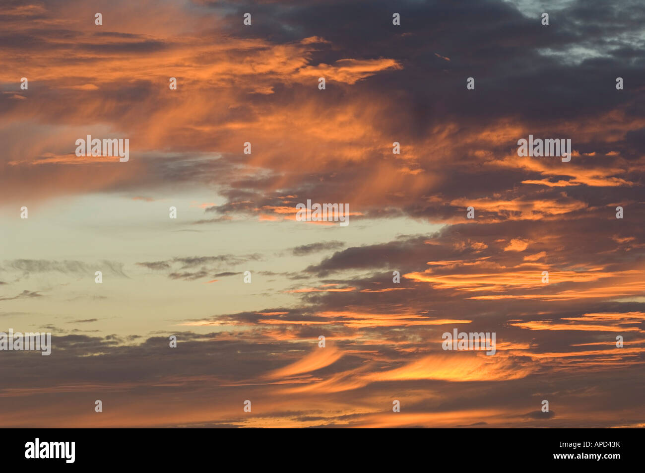 Sunset over southern england one autumn night Stock Photo - Alamy