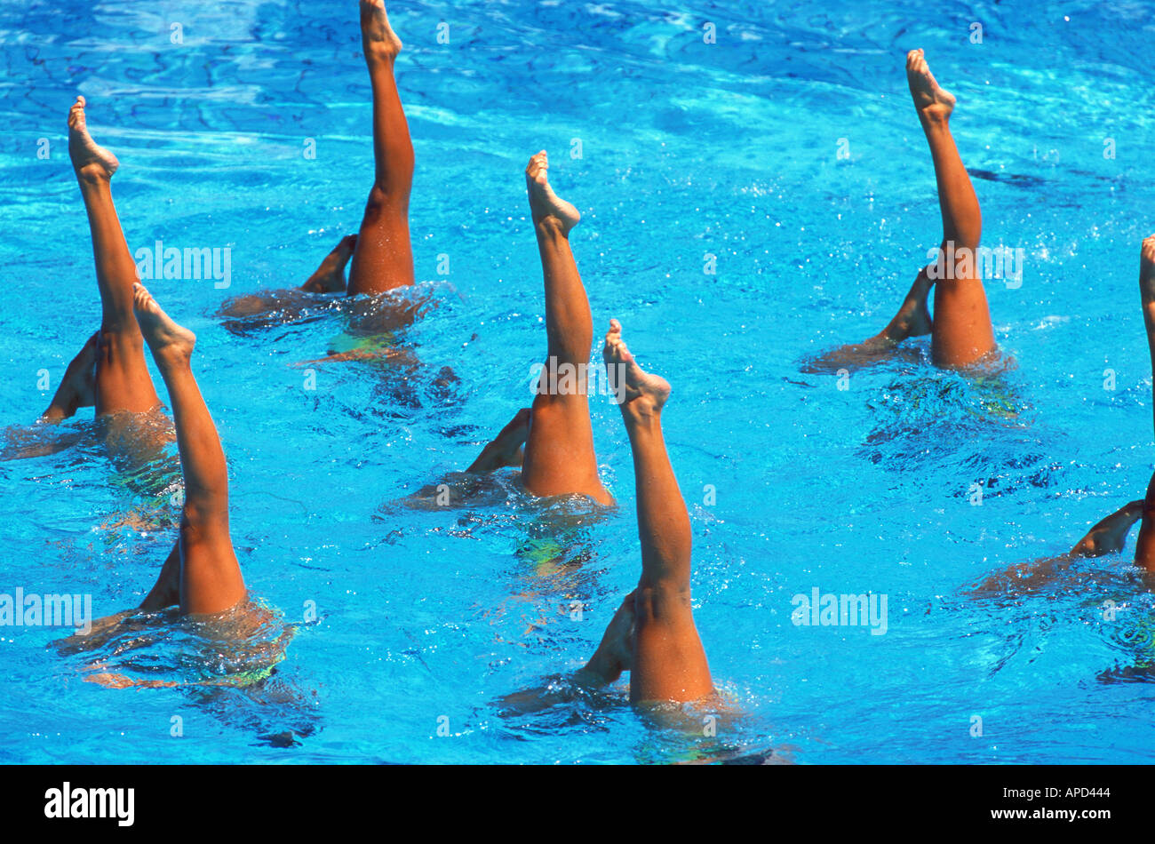 Synchronised stretching hi-res stock photography and images - Alamy
