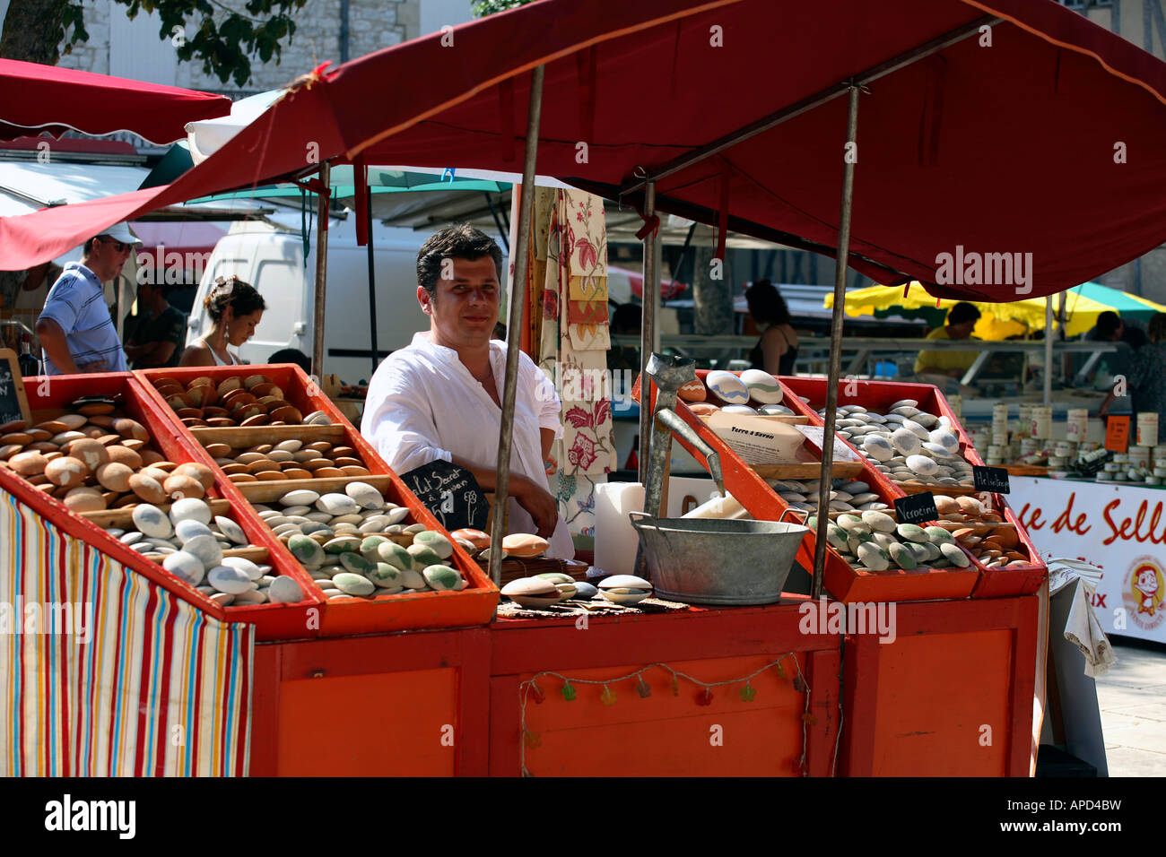 france aquitaine lot et garonne monflanquin a market in the main square ...