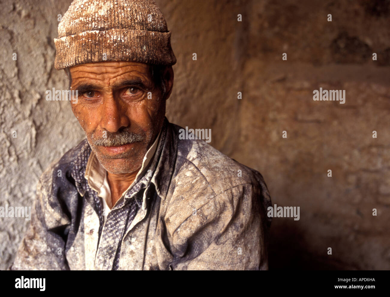 Africa Morocco Mohammed Jamai Ben Bouchia works in caustic lime pits at ...