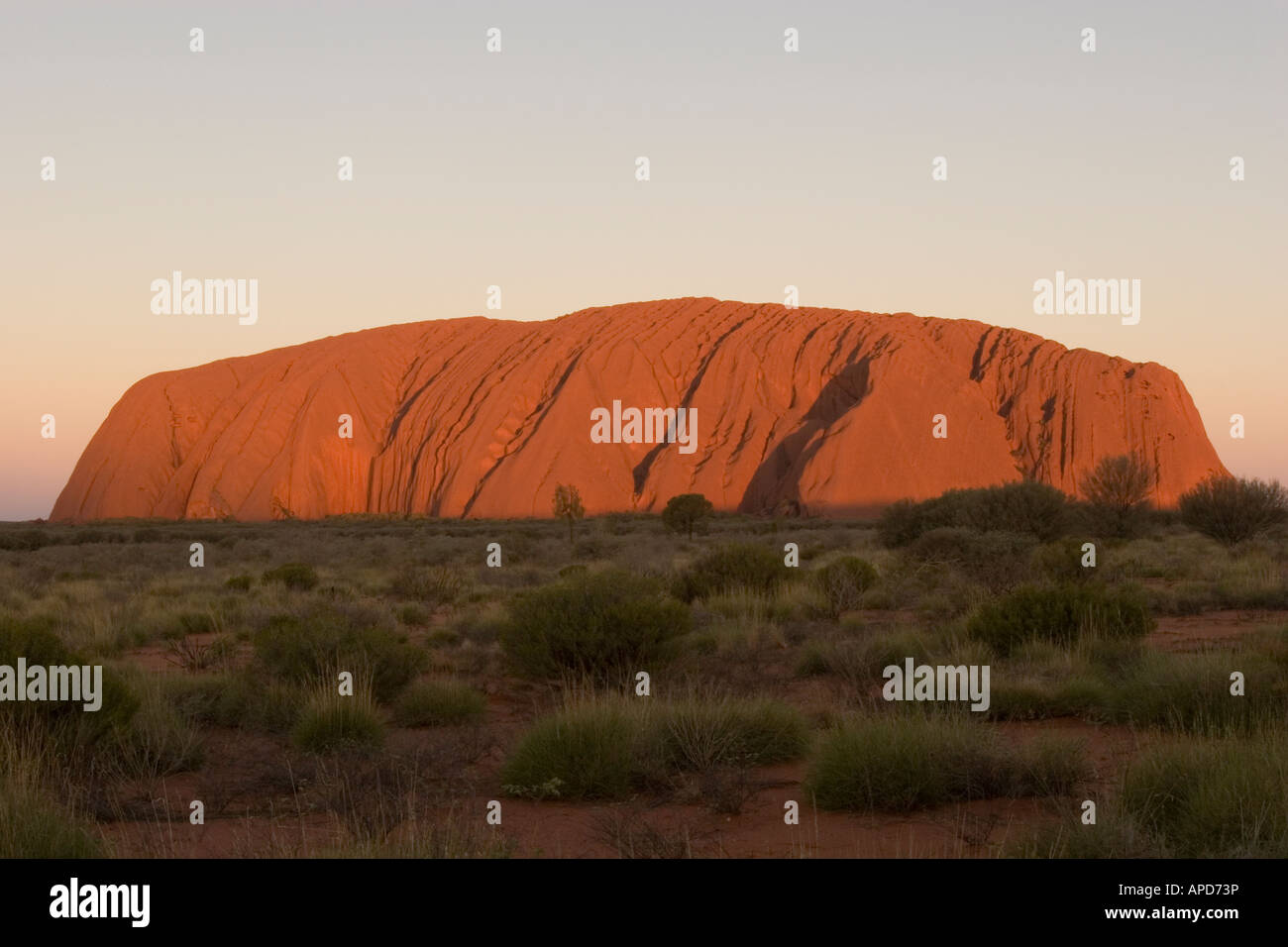 Sunset at Uluru - Ayers Rock Stock Photo - Alamy