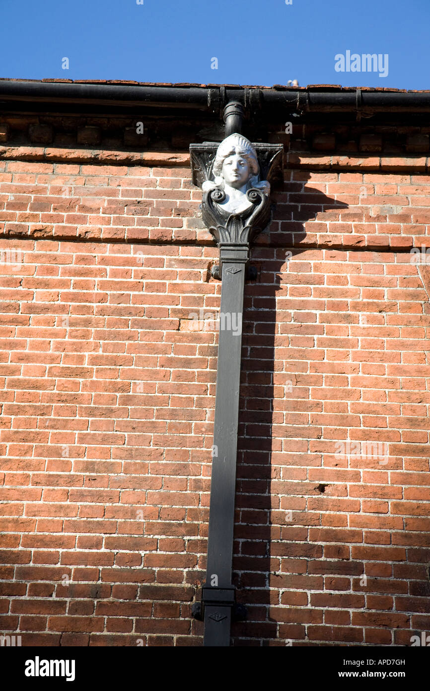 Part of the Mill Studio, Guildford, with its ornate downpipe and head ...