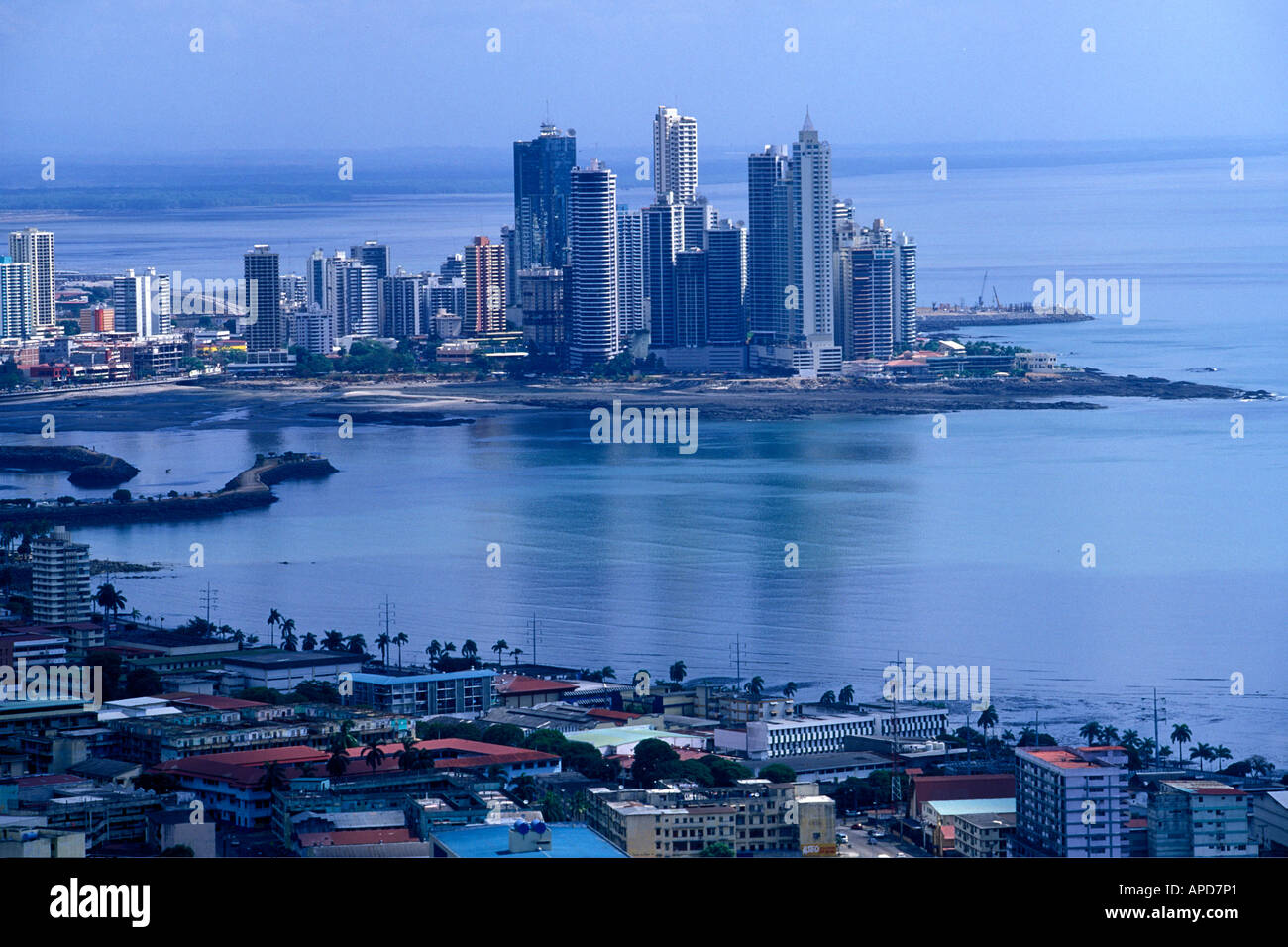 Panama Panama City Overview of downtown skyline viewed from top of ...