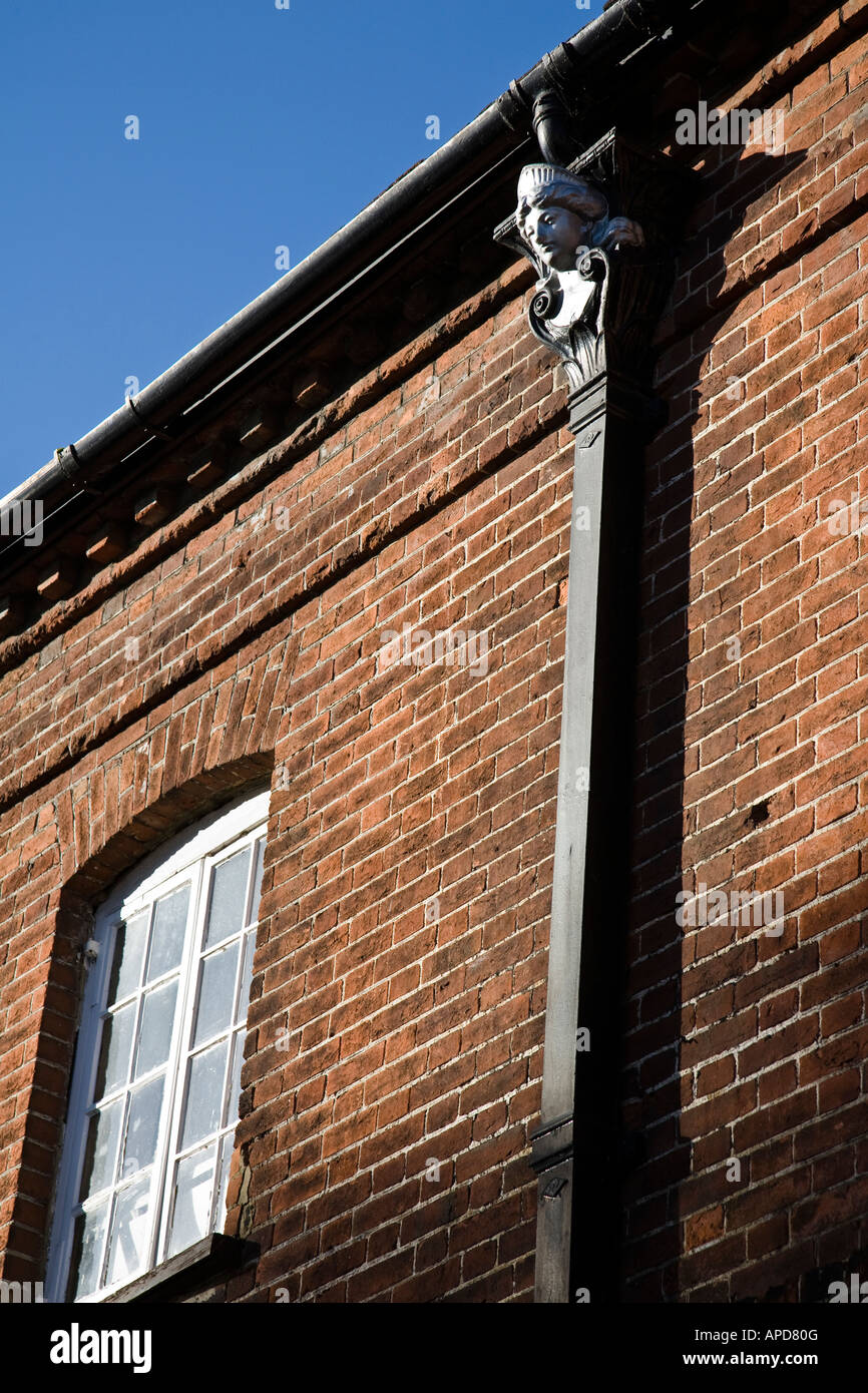 Part of the Mill Studio, Guildford, with its ornate downpipe and head ...