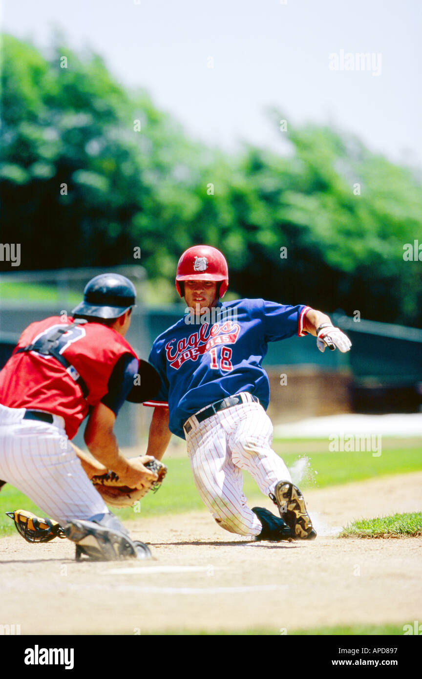 Sport Baseball Sliding Stock Photo - Alamy
