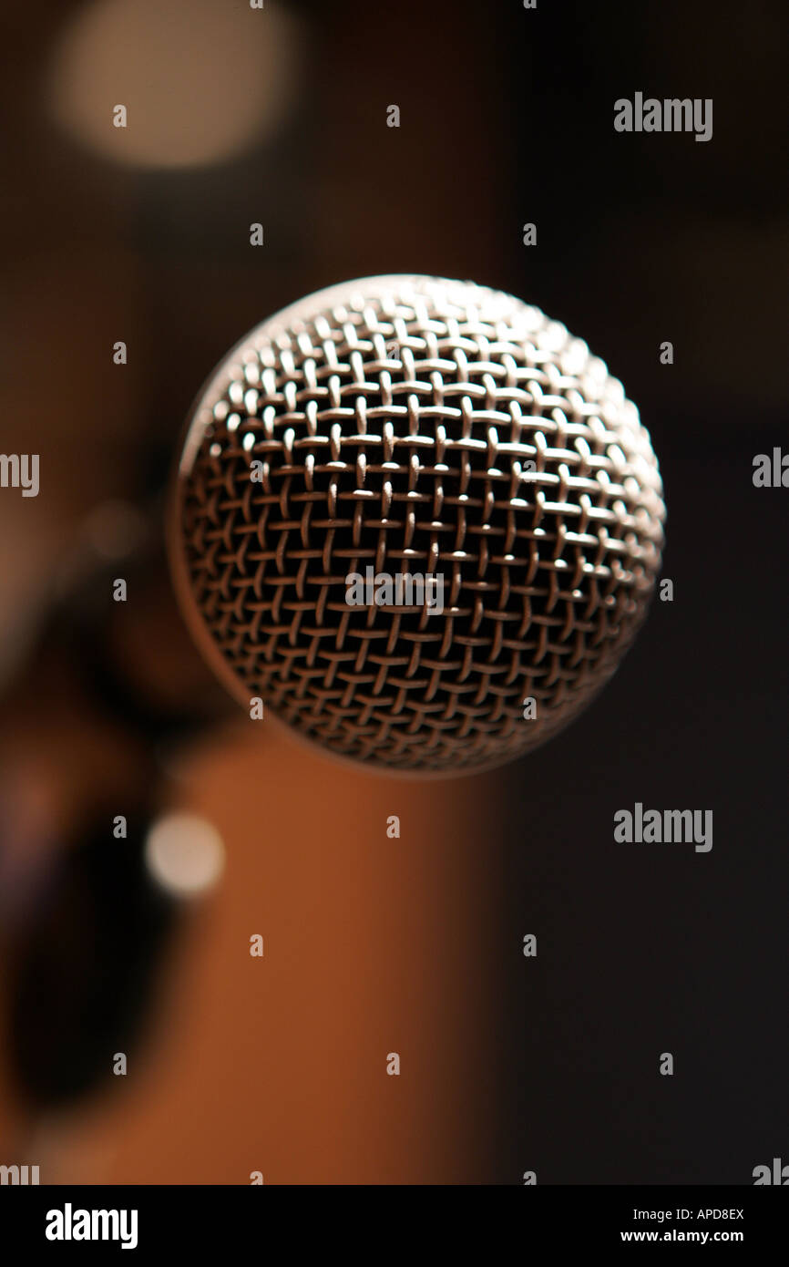 Microphone Being Used In Recording Studio Stock Photo - Alamy