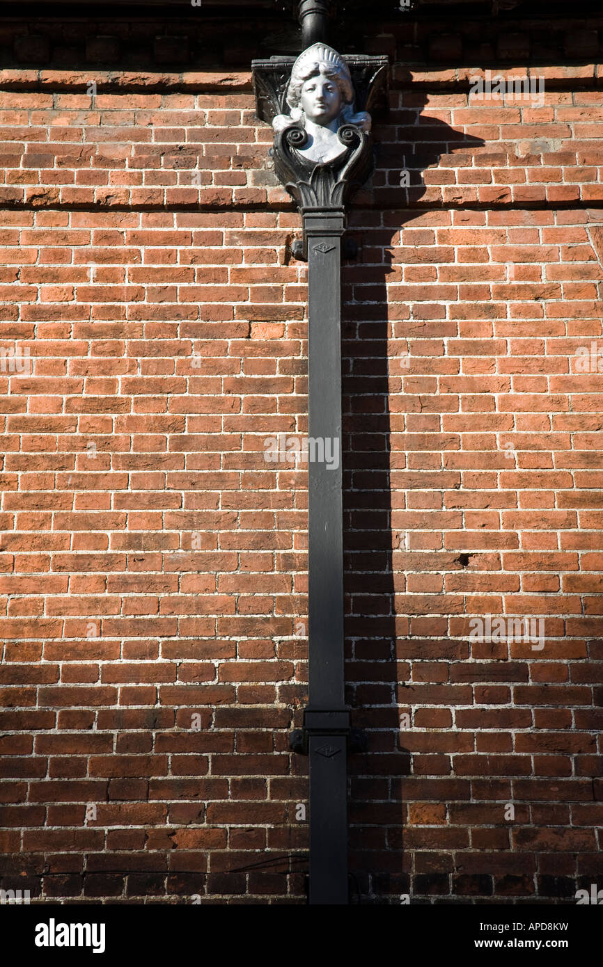 Part of the Mill Studio, Guildford, with its ornate downpipe and head ...
