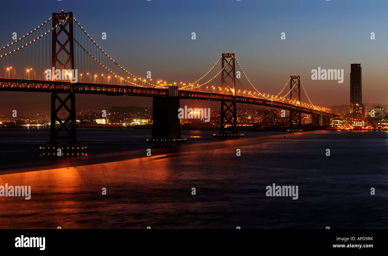 A high resolution stitched image of Bay Bridge shot from Treasure ...