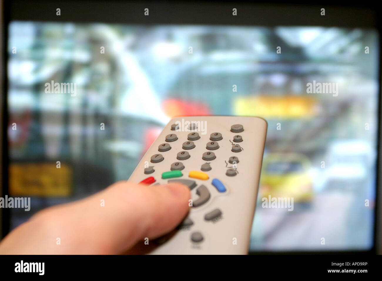 Using A TV Remote Control Stock Photo - Alamy
