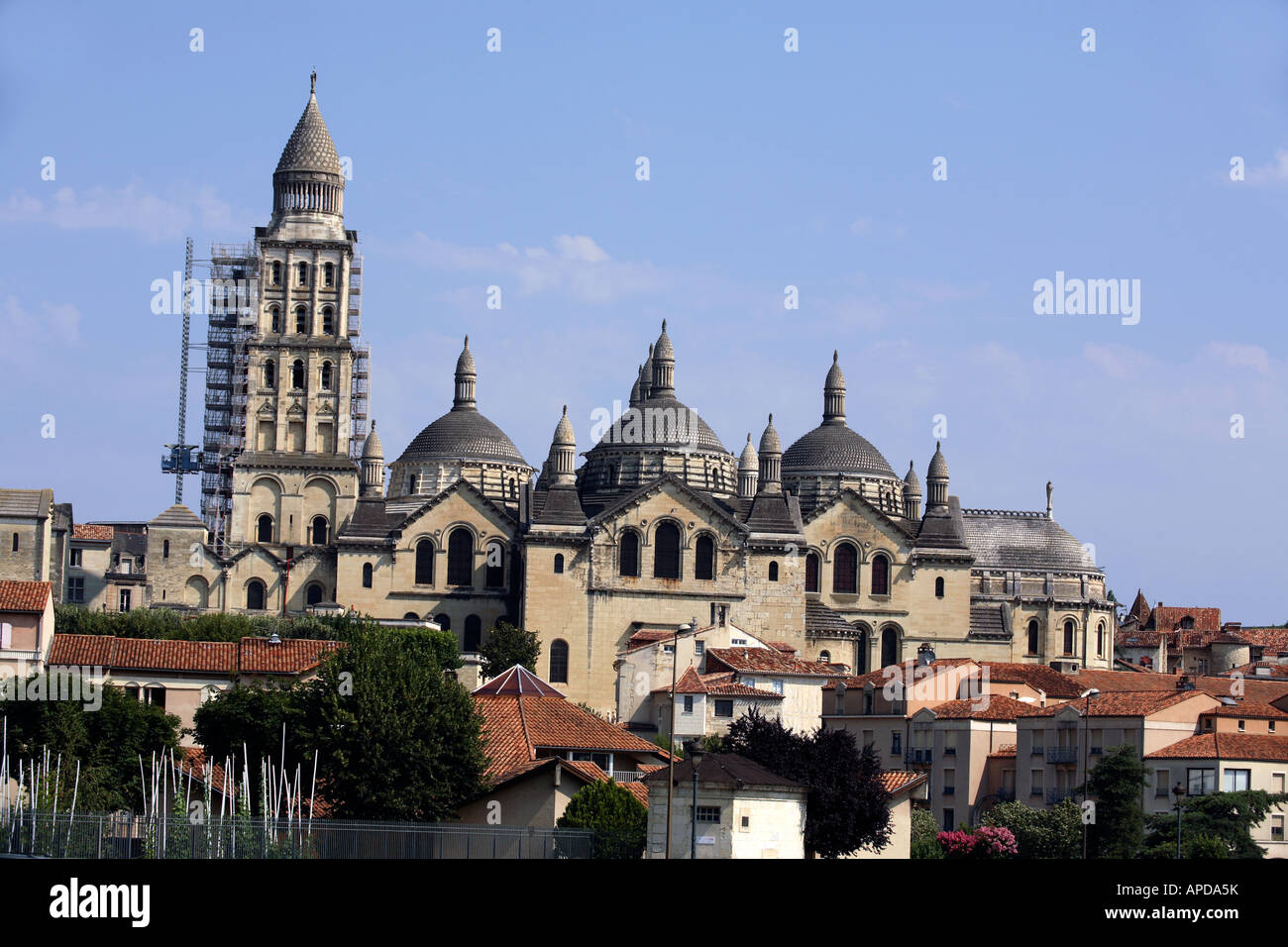 france aquitaine dordogne perigueux a view of the cathedral and town ...