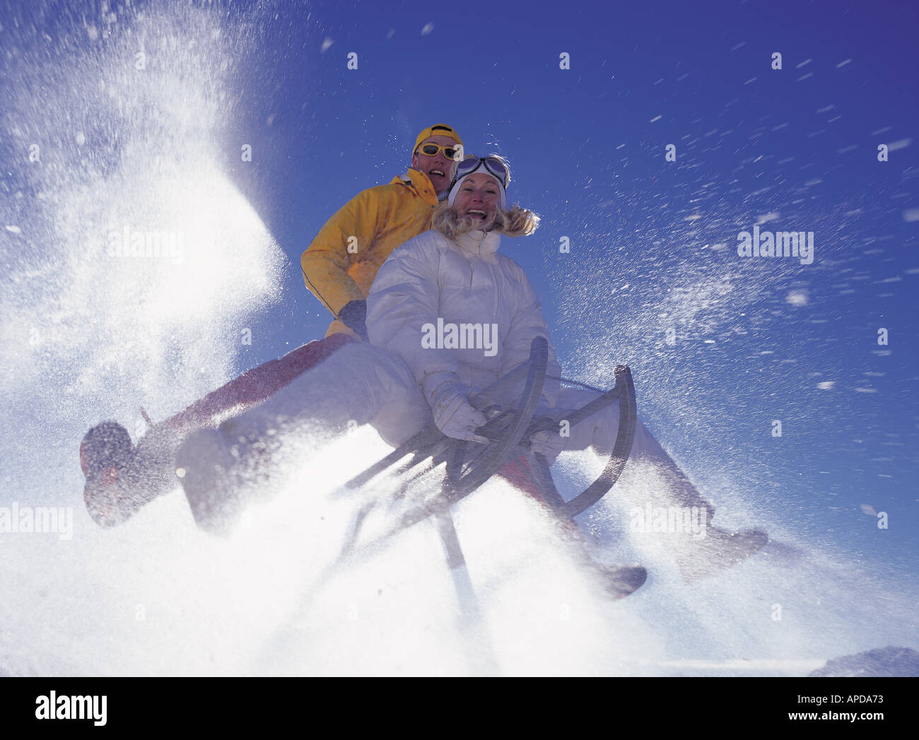 Two men on sled hi-res stock photography and images - Alamy