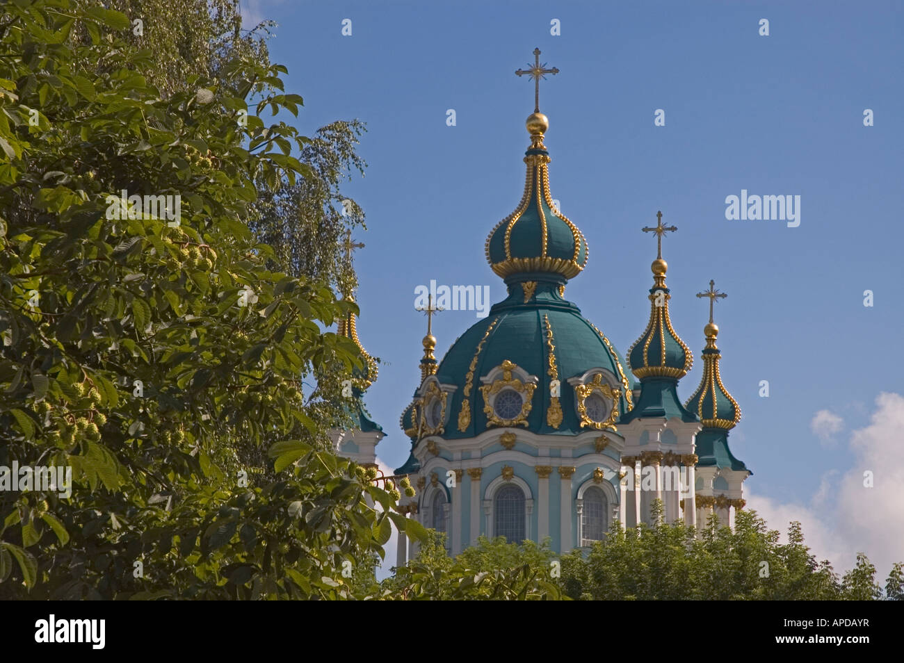 UKRAINE Kiev St Andrews Orthodox Church original 1754 Stock Photo - Alamy