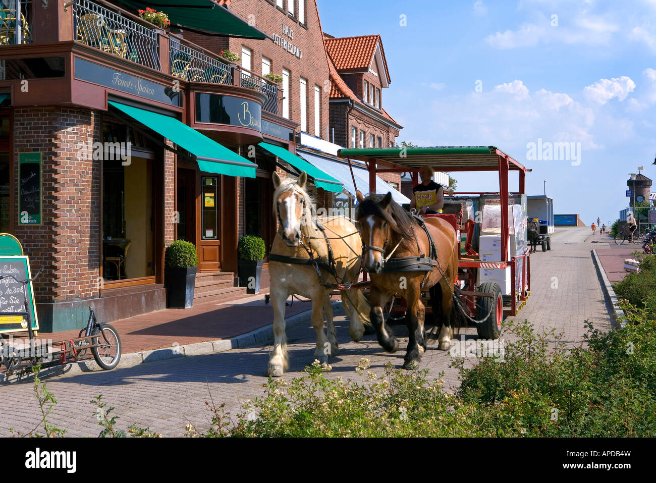 Horse carriage, Juist, the East Frisians, Germany Stock Photo - Alamy