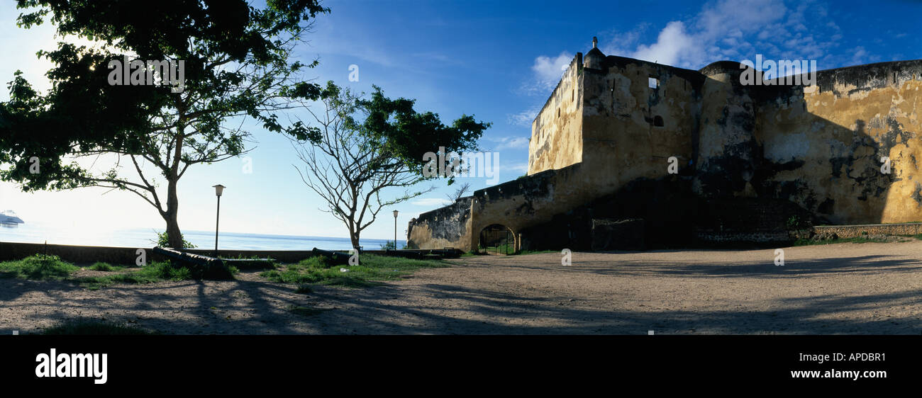 Africa Kenya Mombasa Morning sun lights Fort Jesus a fortress first ...