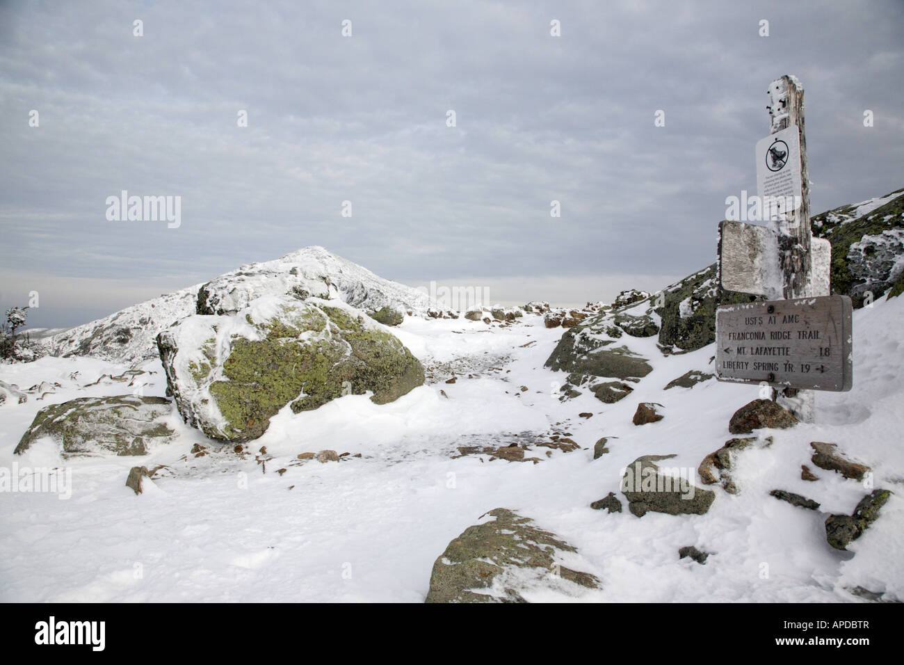 Appalachian Trail Mount Lincoln from the summit of Little Haystack ...