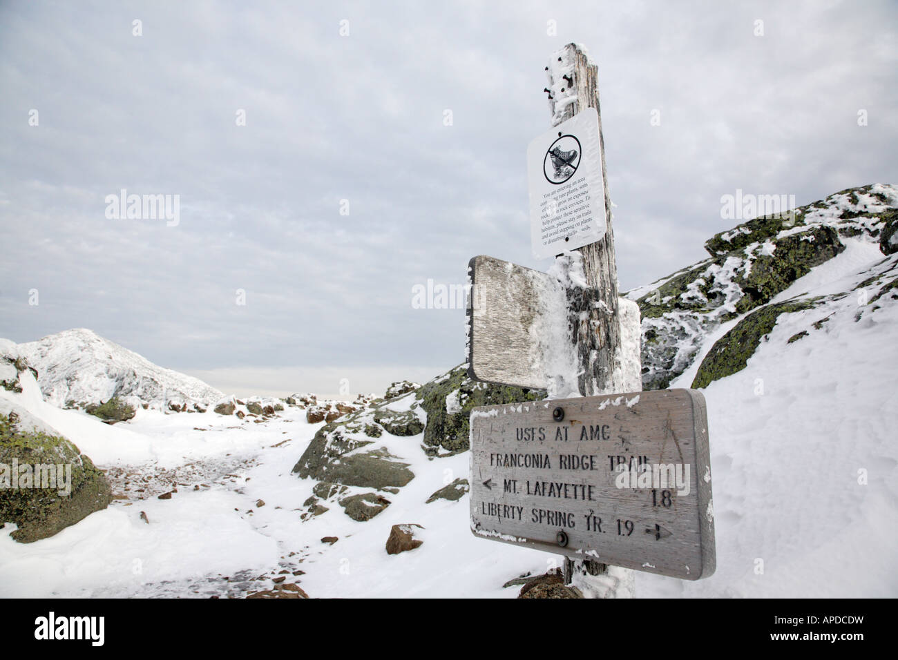 Appalachian Trail Mount Lincoln from the summit of Little Haystack ...