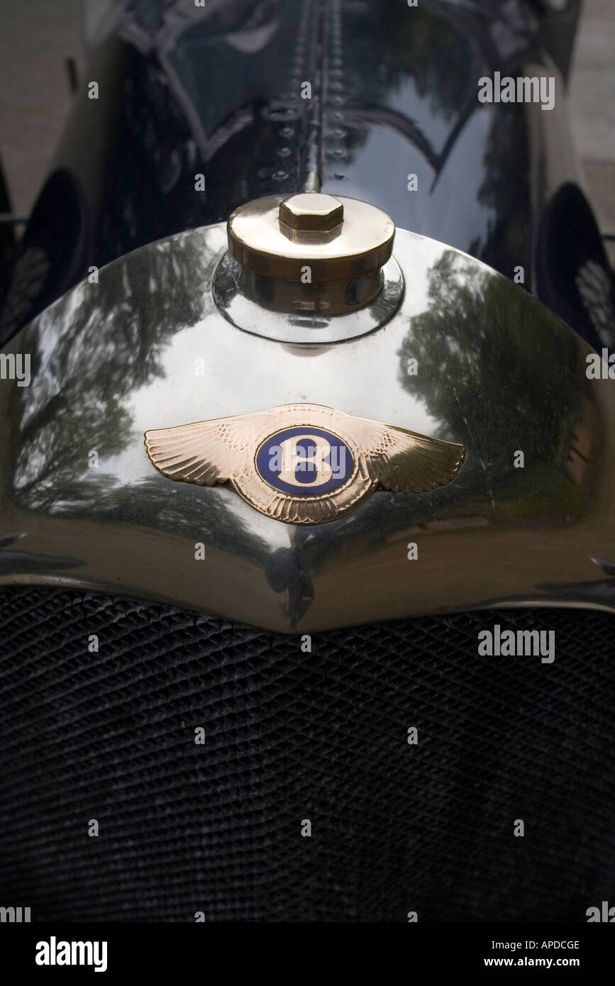 Crest of a 1929 Long chassis Blue Label three litre vintage Bentley car ...