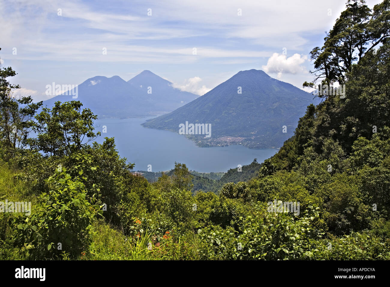 GUATEMALA LAKE ATITLAN View of Lake Atitlan Guatemala Stock Photo - Alamy