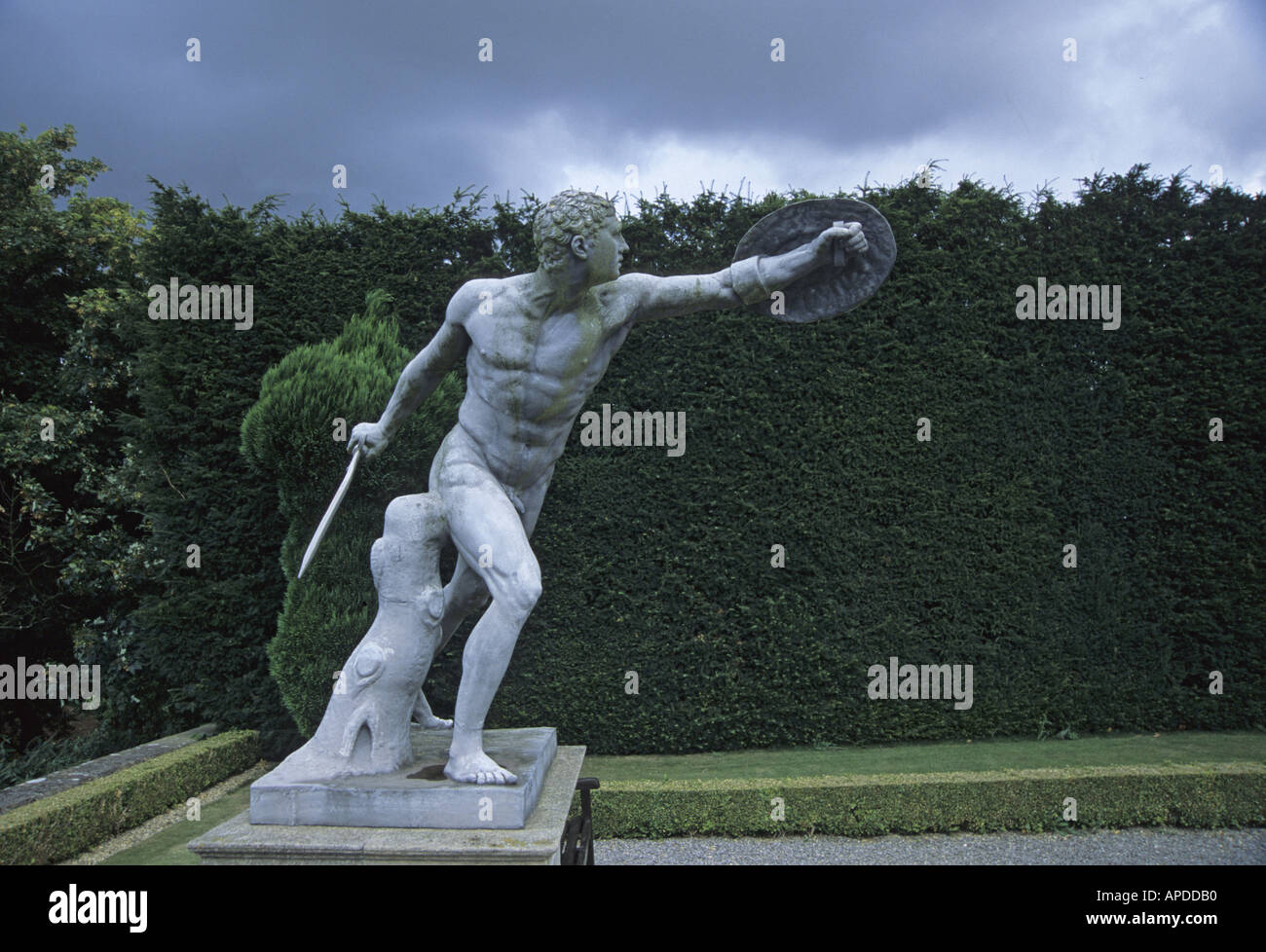 Roman gladiator statue Blenheim Palace Oxfordshire England UK Stock ...